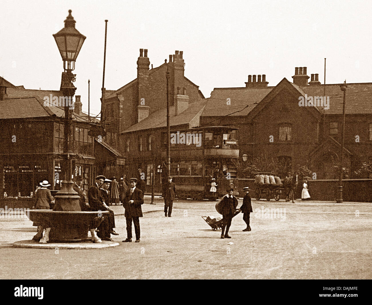 Normanton Market Place early 1900s Stock Photo - Alamy