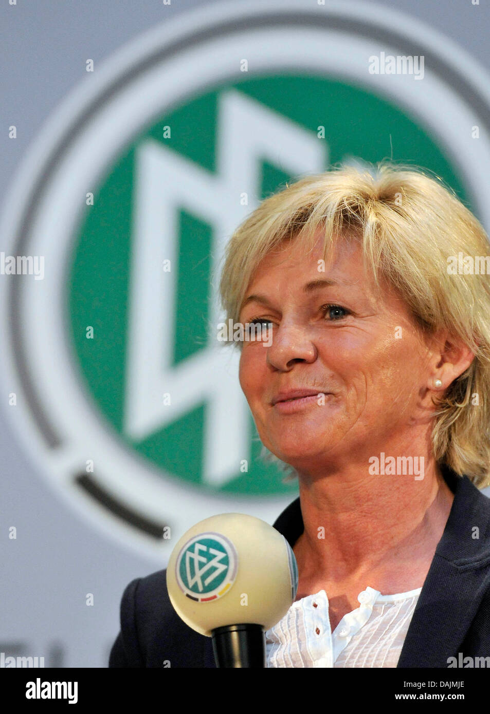 German head coach Silvia Neid smiles during a PR event of the German ...