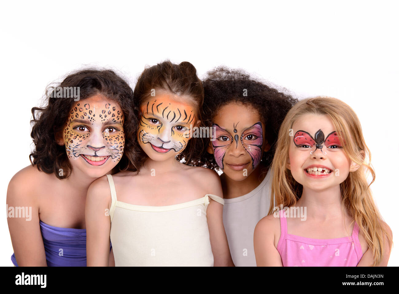 Children animal face painting hi-res stock photography and images - Alamy