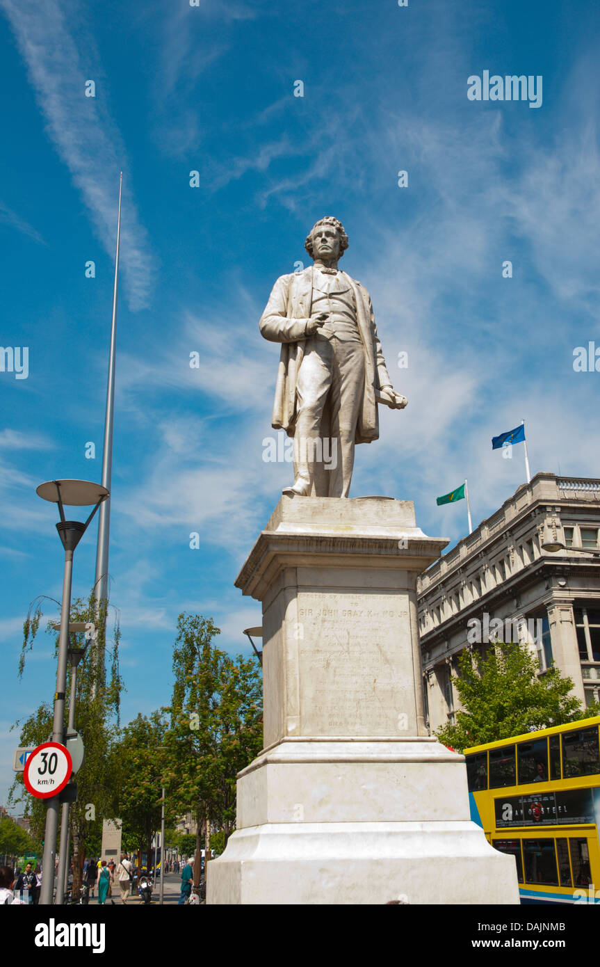 John Gray statue O'Connell street central Dublin Ireland Europe Stock ...
