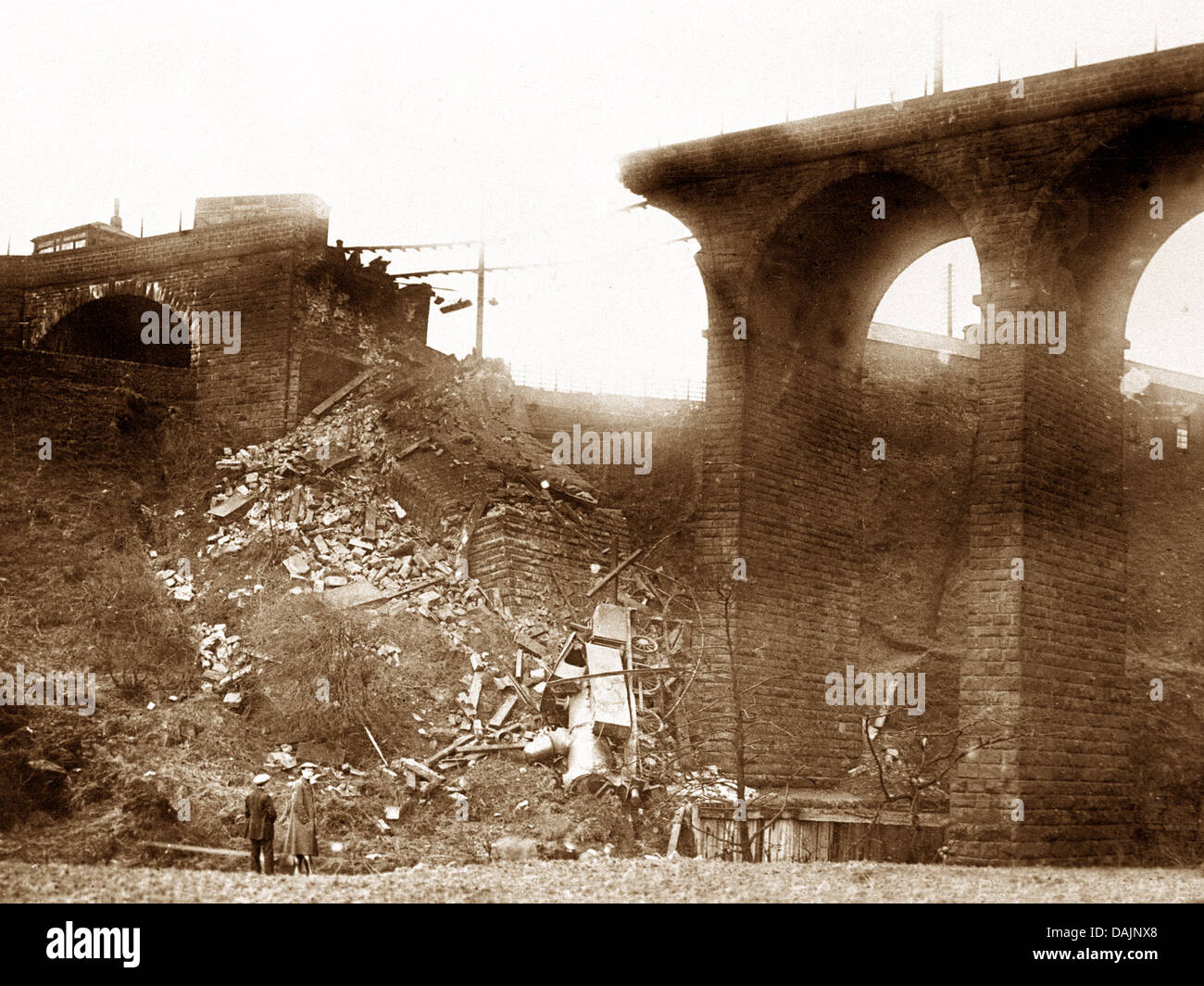 Penistone Railway Viaduct Collapse 2nd February 1916 Stock Photo - Alamy