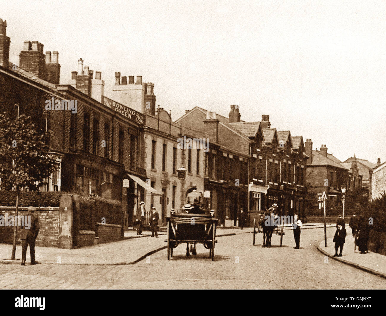 Heaton Mersey Didsbury Road early 1900s Stock Photo - Alamy