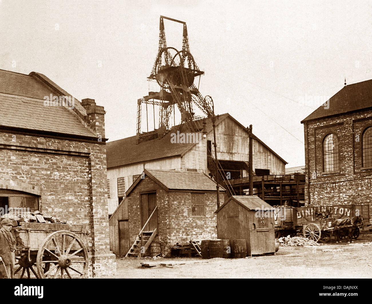 Dinnington Main Colliery early 1900s Stock Photo - Alamy