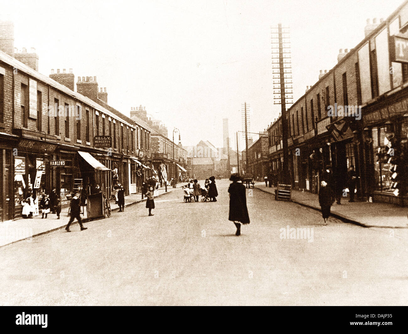 Hebburn Carr Street early 1900s Stock Photo - Alamy