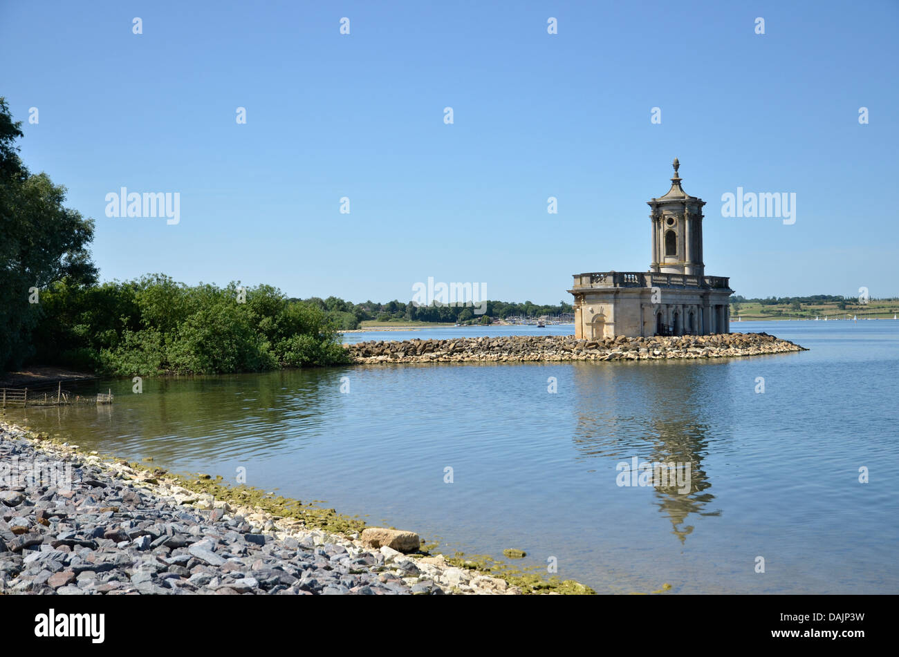 Normanton Church on Rutland Water Stock Photo - Alamy