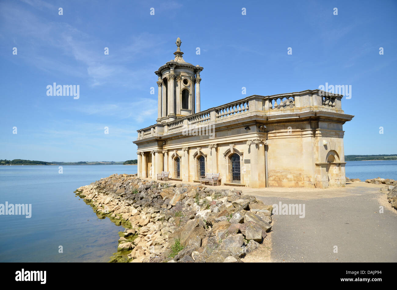 Normanton Church on Rutland Water Stock Photo - Alamy