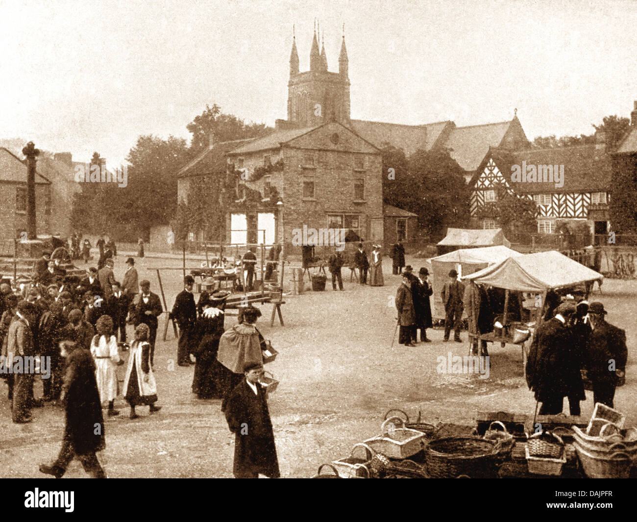 Helmsley Market Day early 1900s Stock Photo - Alamy