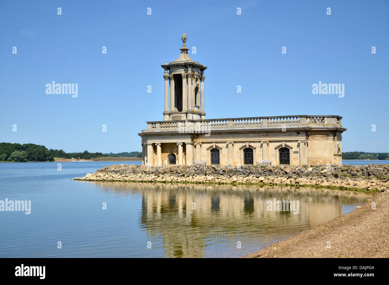 Normanton Church on Rutland Water Stock Photo - Alamy
