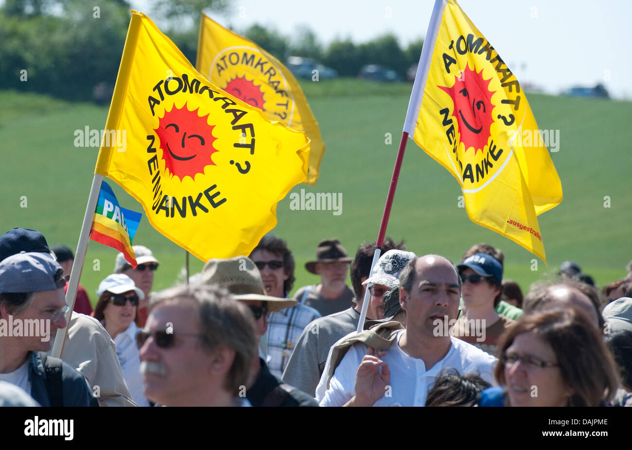 Anti-nuclear activists participate in a protest march leading to the ...