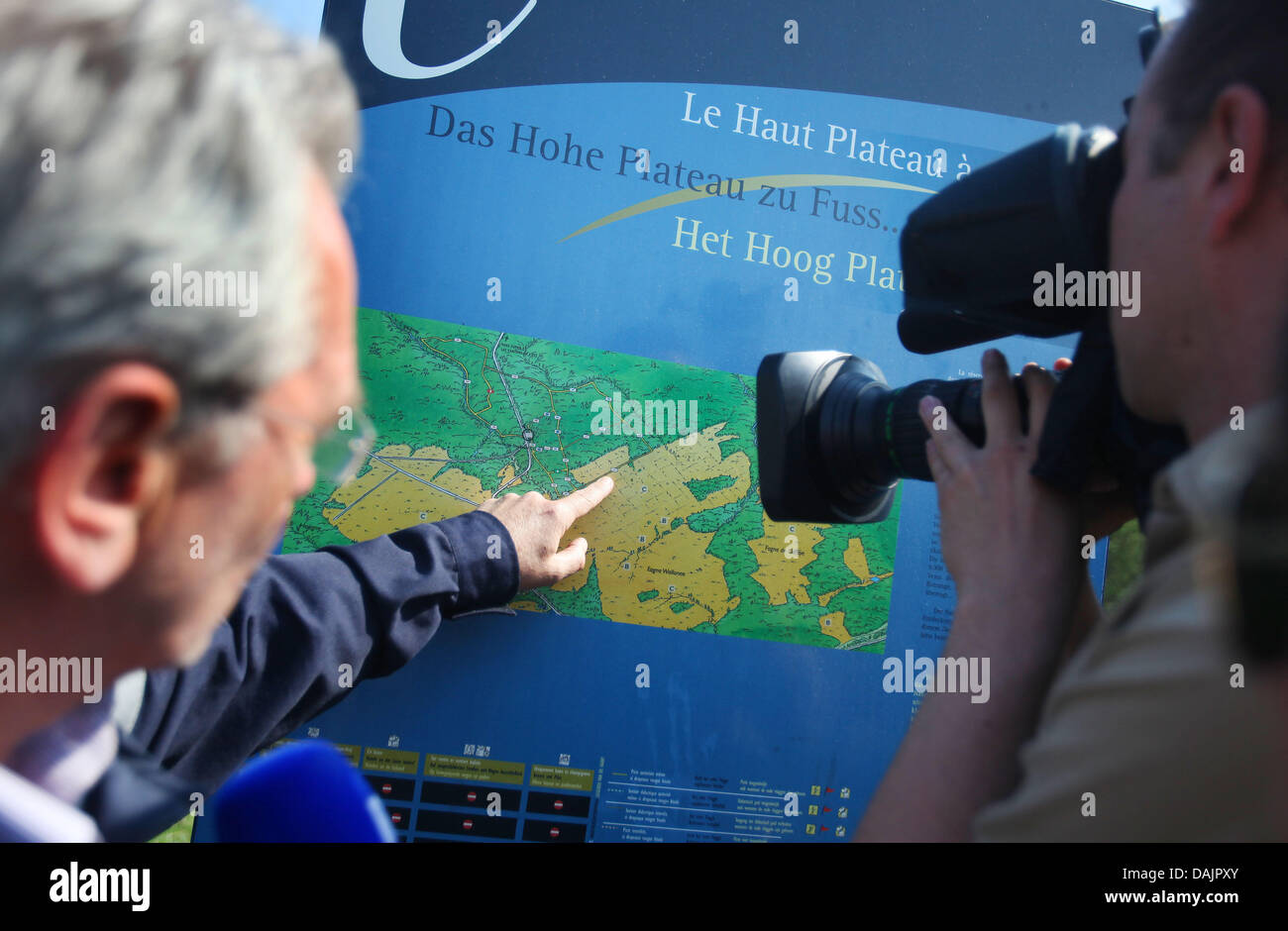 Belgian fire department's head of operations Claudy Marchalfire shows ...