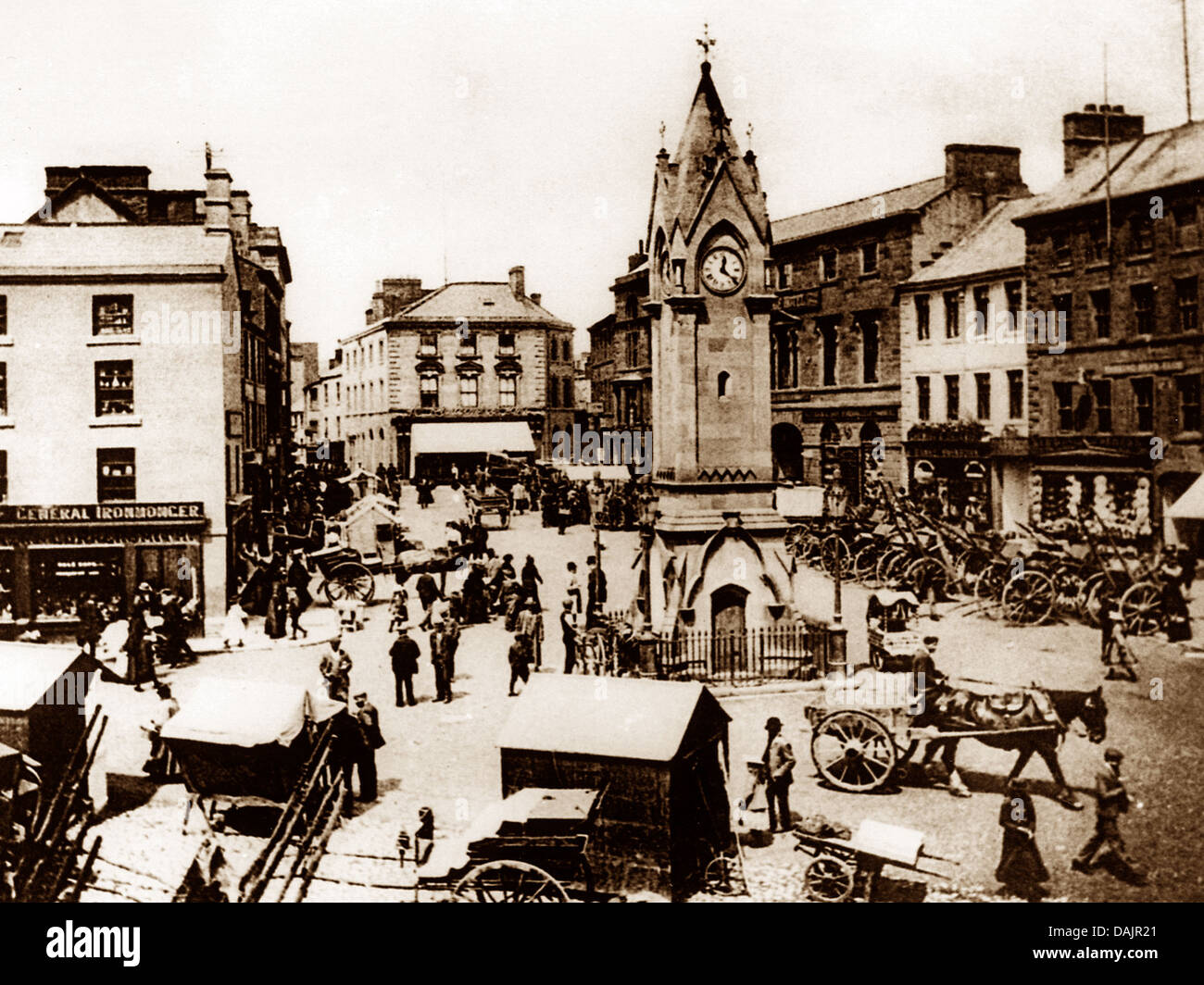 Penrith Market Place early 1900s Stock Photo - Alamy