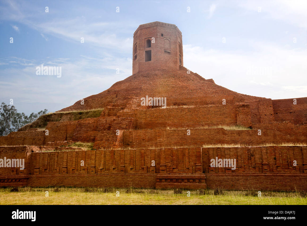 Ruins of Buddhist stupa, Chaukhandi Stupa, Sarnath, Varanasi, Uttar ...