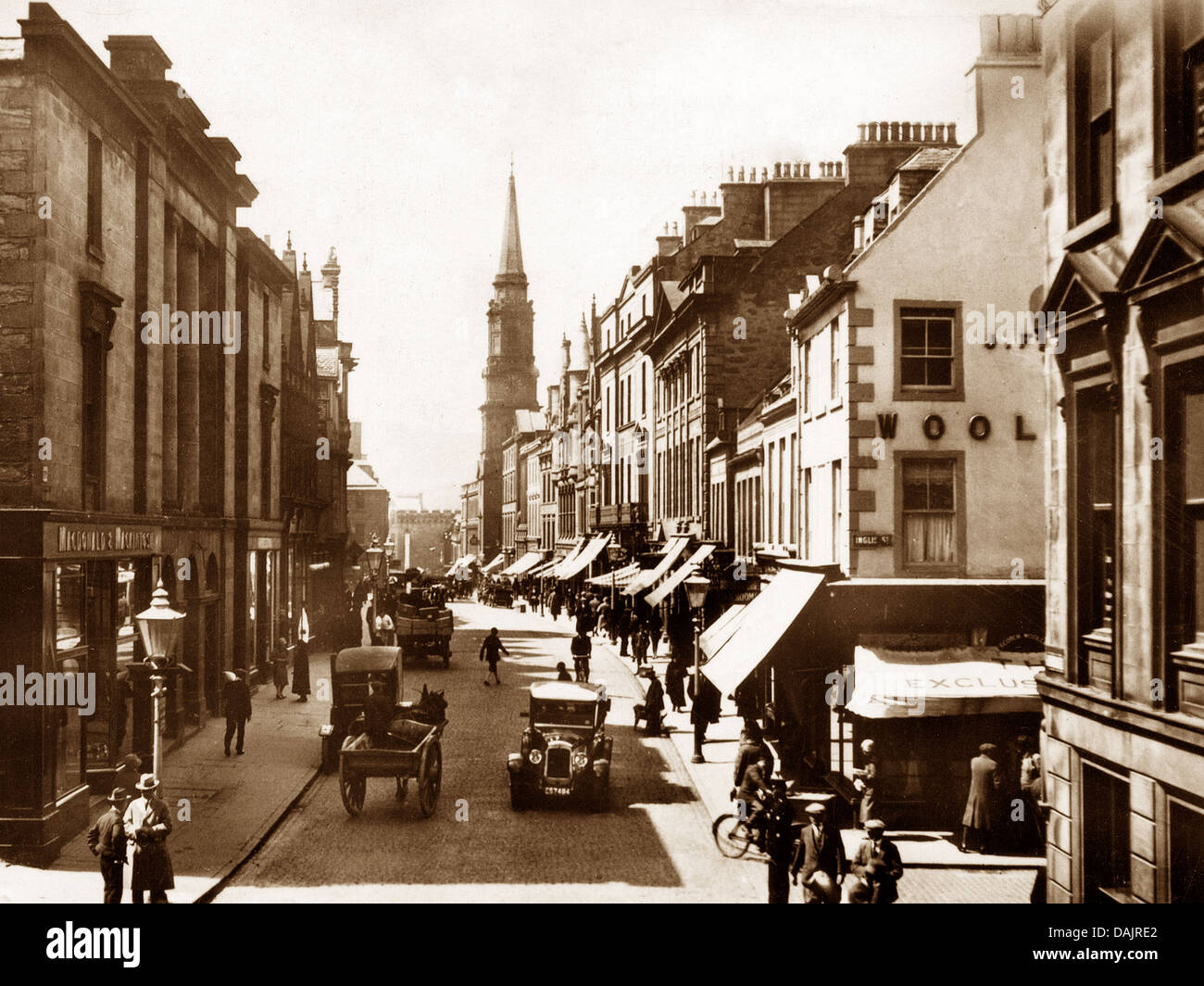 Inverness High Street probably 1920/30s Stock Photo - Alamy