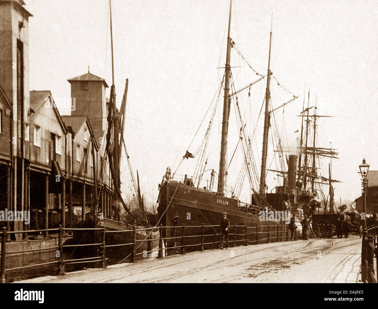Ipswich Docks early 1900s Stock Photo - Alamy