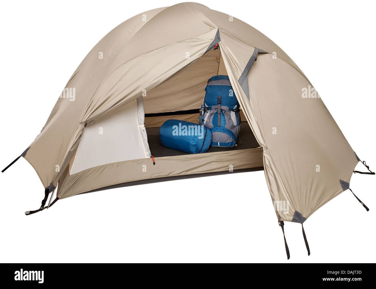 Dome tent with canopy on white background, close up Stock Photo - Alamy