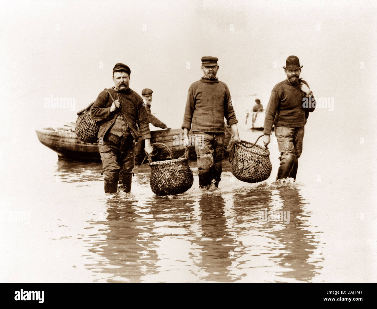 Whitstable Fishermen early 1900s Stock Photo - Alamy