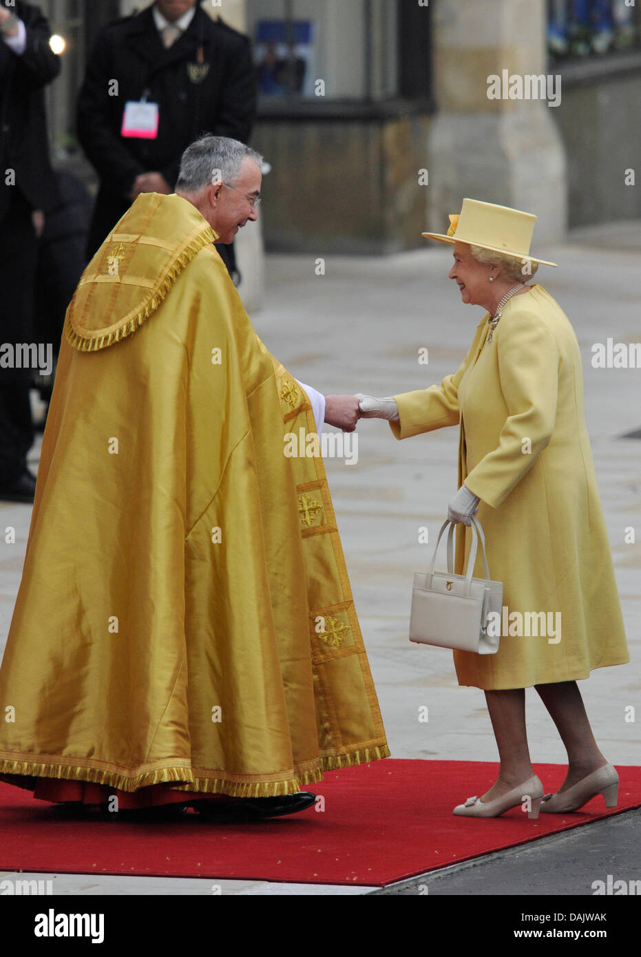 British Queen Elizabeth II. arrives at Westminster Abbey for the ...
