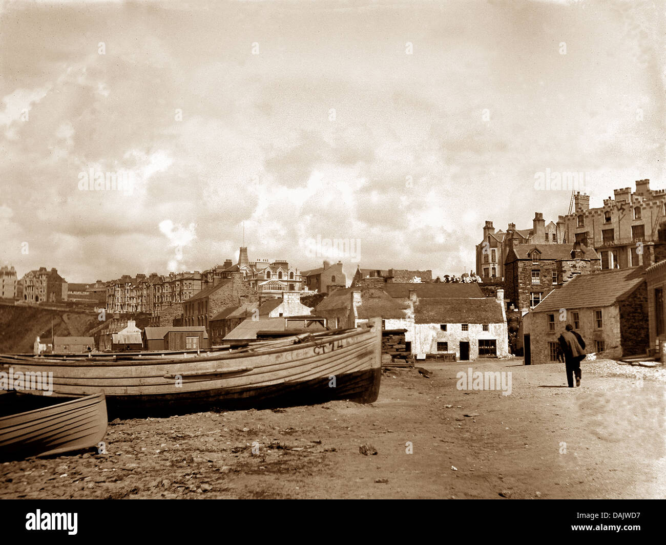 Port Erin Isle of Man early 1900s Stock Photo - Alamy