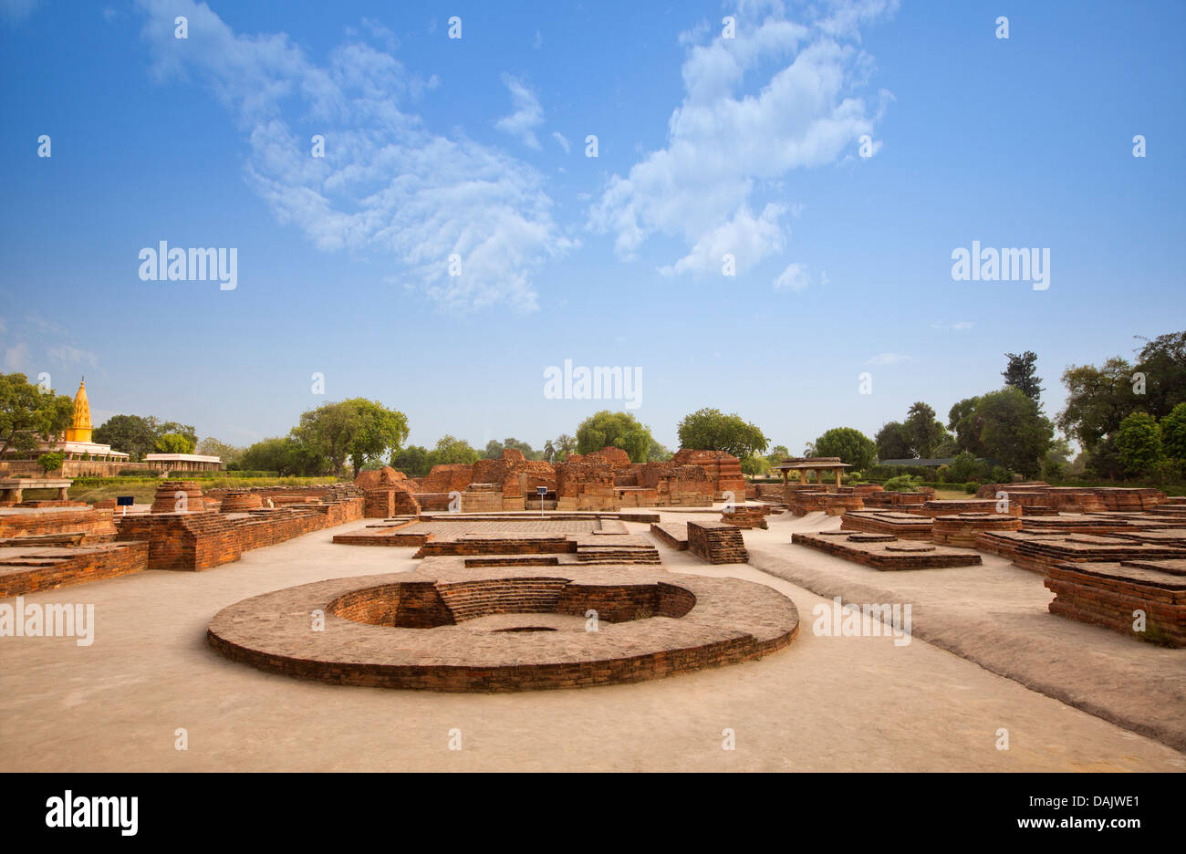 Mini Stupas at archaeological site, Manauti Stupa, Sarnath, Varanasi ...