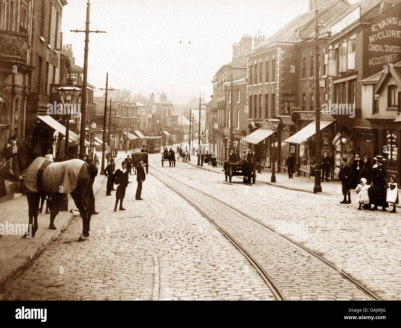 Wigan Standishgate early 1900s Stock Photo, Royalty Free Image ...
