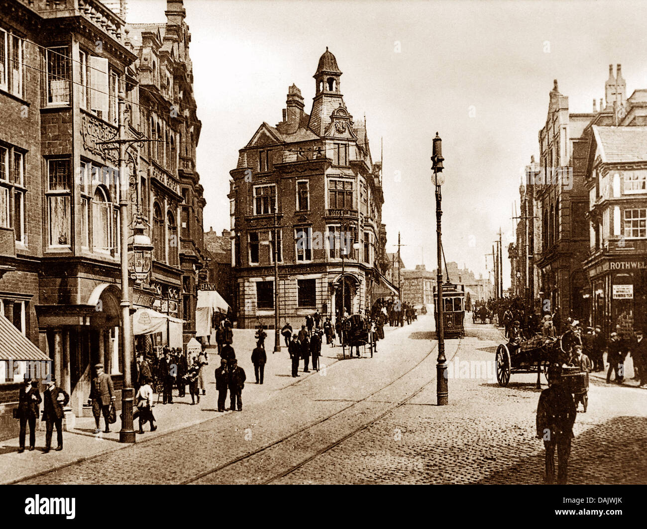 Wigan Wallgate early 1900s Stock Photo - Alamy