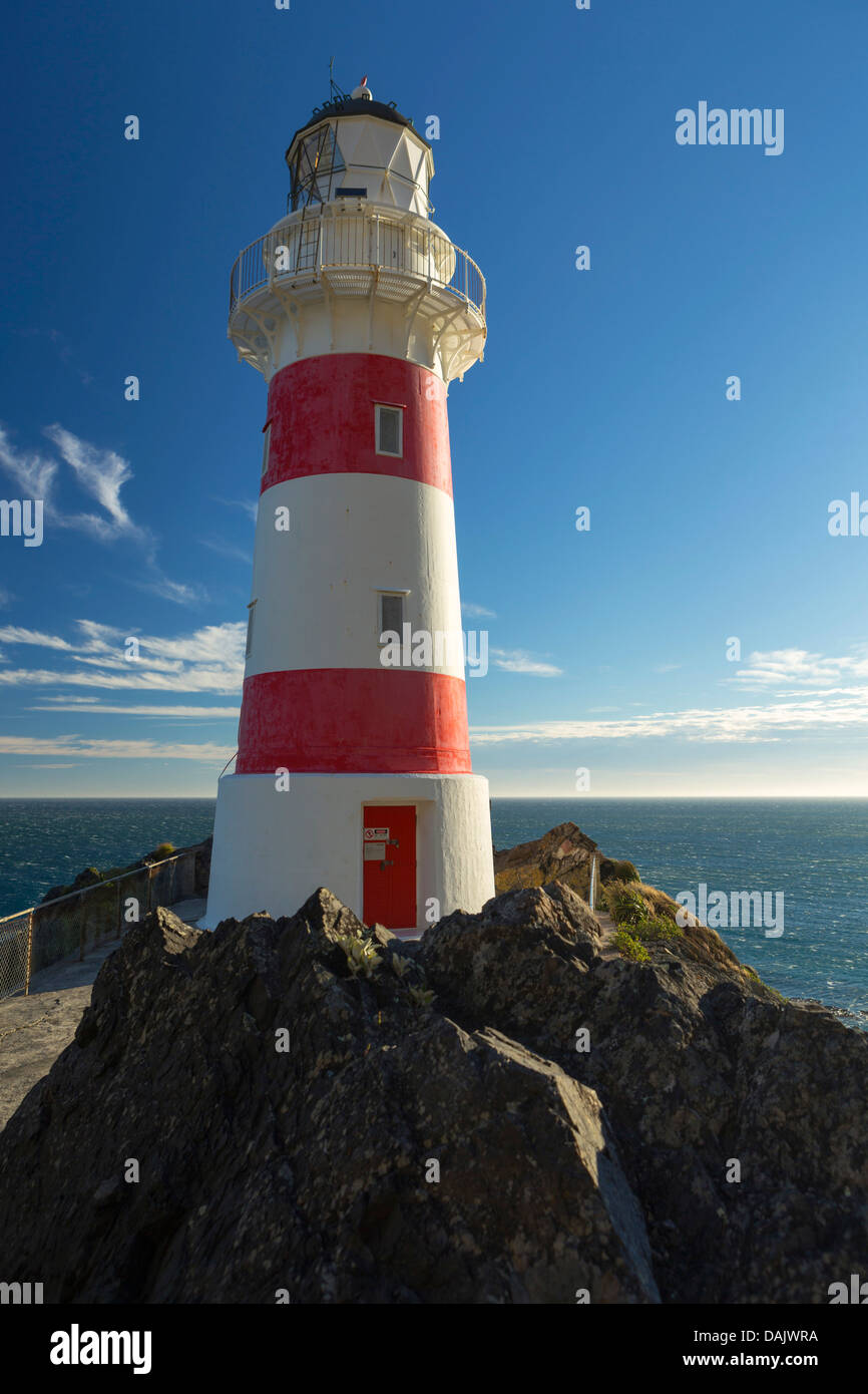 Cape Palliser Lighthouse on the Cook Strait Stock Photo - Alamy