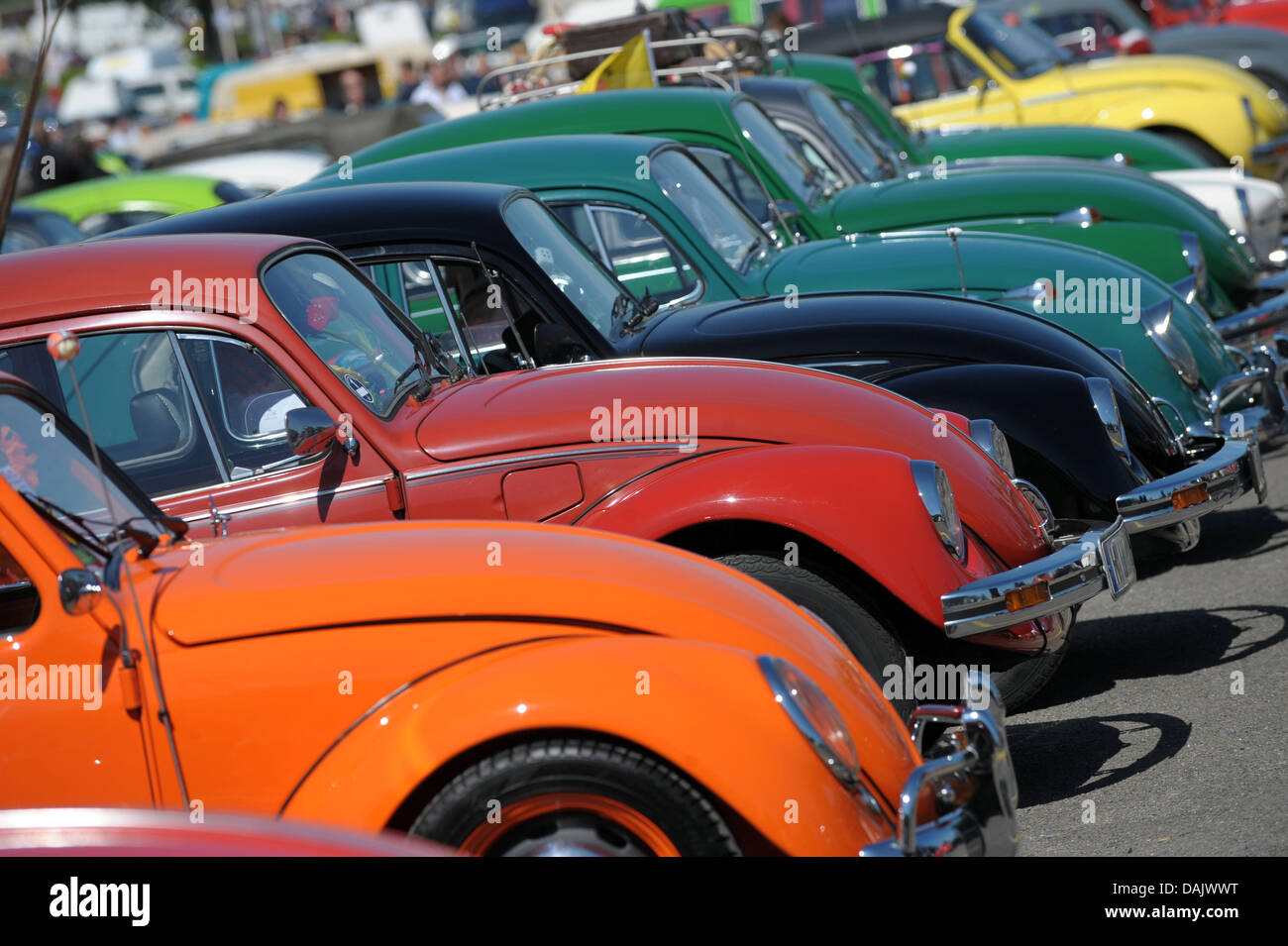 Different models of the VW Bug are presented at the 28th May bug ...