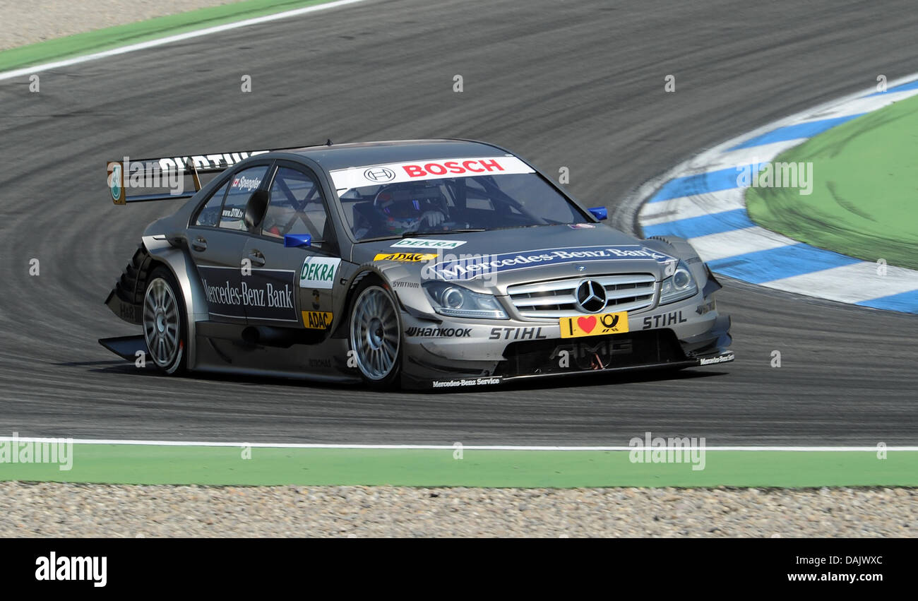 The Canadian Bruno Spengler, Team Mercedes, drives over the racing ...
