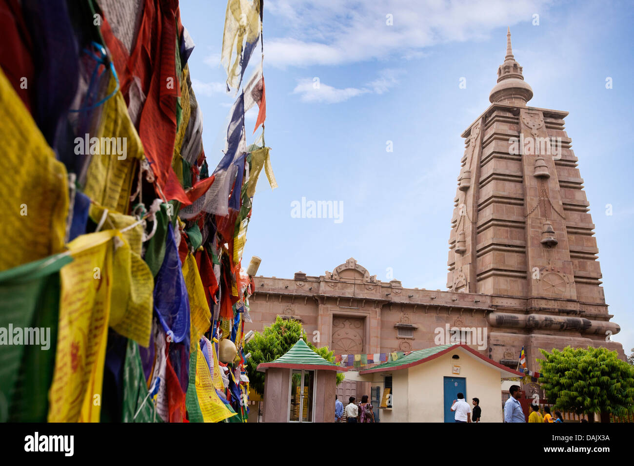 Low angle view of a temple, Sarnath Temple, Sarnath, Varanasi, Uttar ...