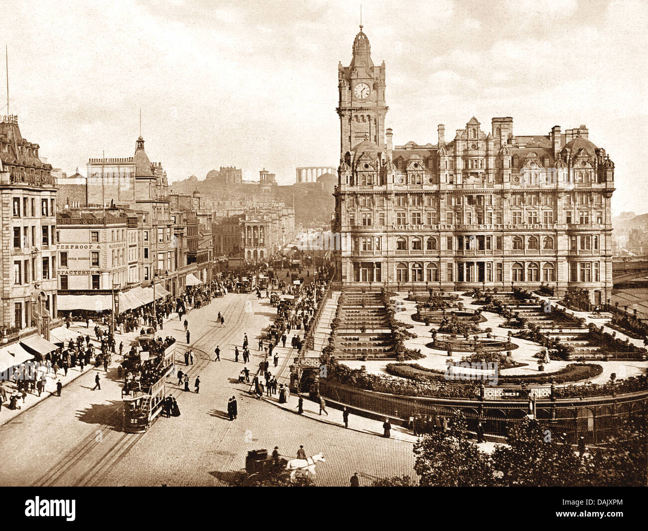 Edinburgh Princes Street early 1900s Stock Photo - Alamy