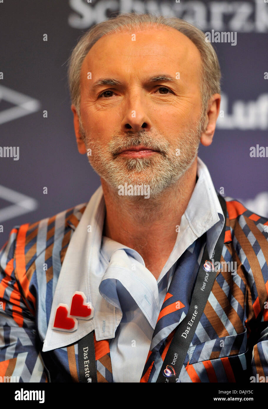 Dino Merlin representing Bosnia & Herzegovina poses at the press ...