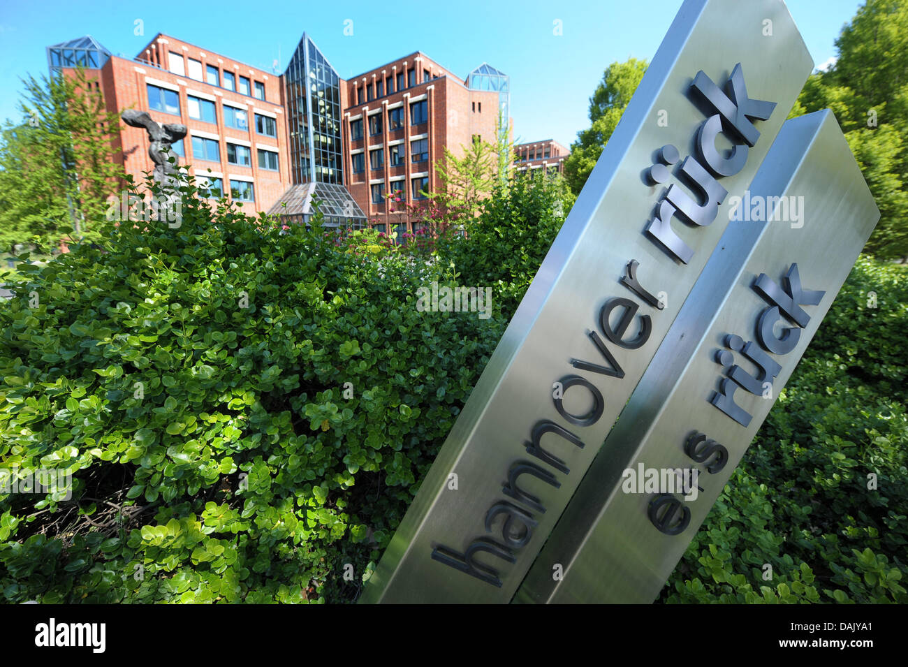 View at the headquarters of the reinsurer Hannover Rueck os pictured ...