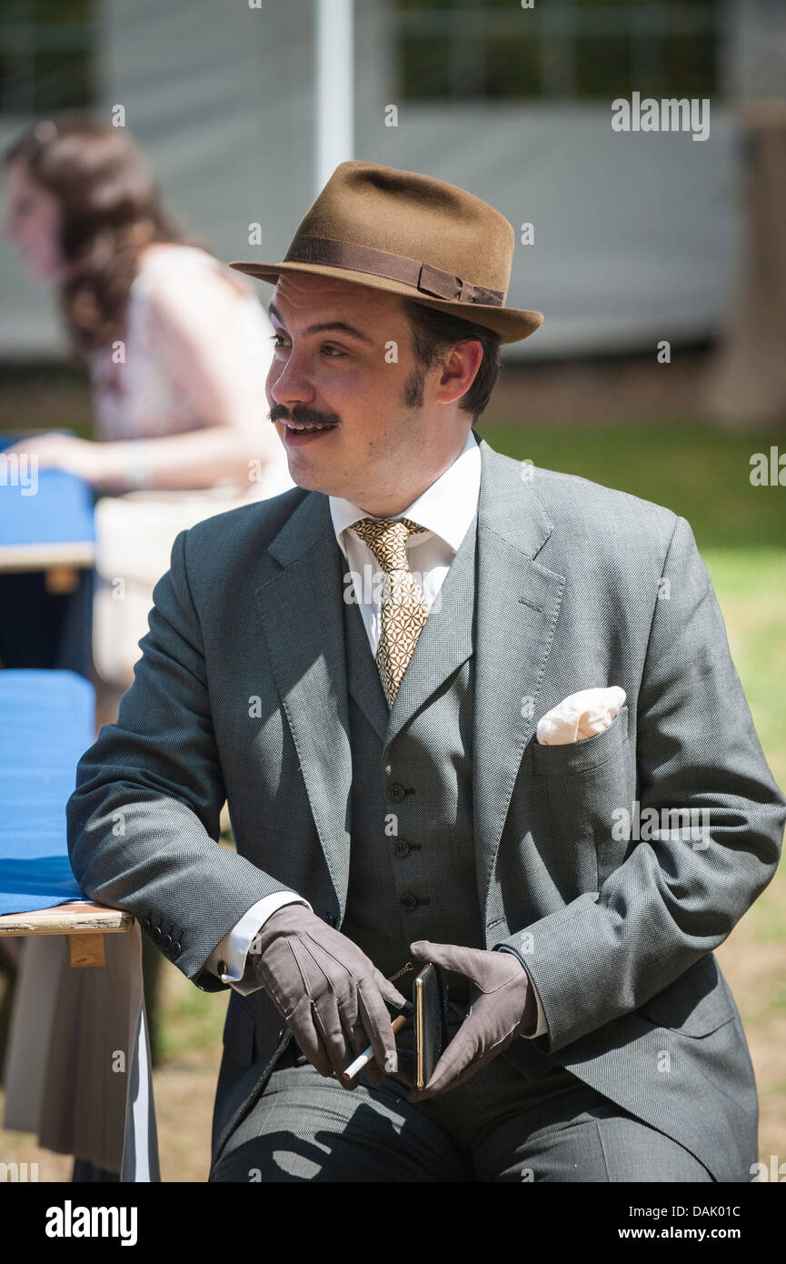 A chap attending the Chaps Olympiad in Bedford Square Gardens Stock ...