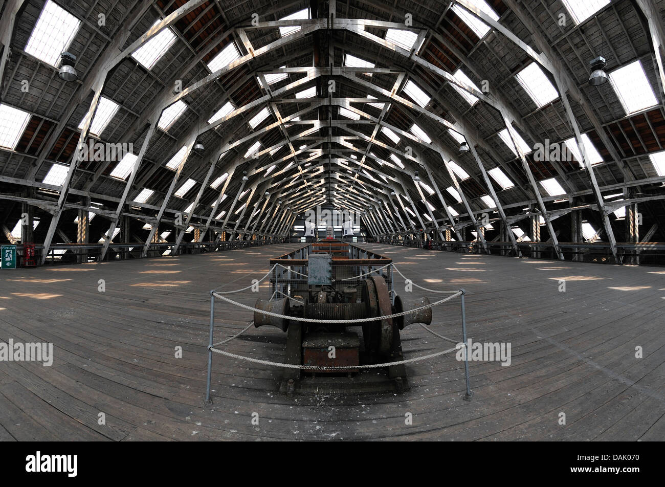 Chatham, Kent, England. Chatham Historic Dockyard. Covered slipway No 3 ...