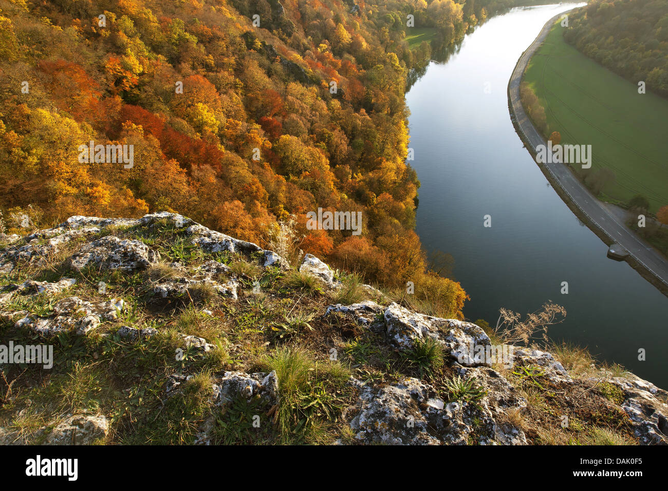 Maas river in autumn, Belgium, Dinant Stock Photo - Alamy