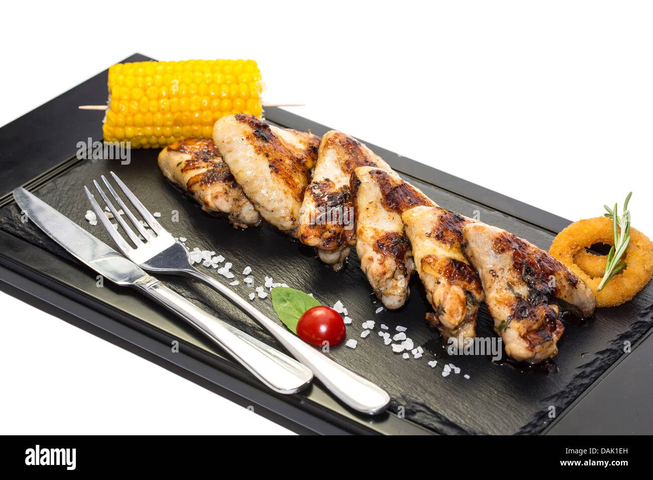chicken wings are grilled Stock Photo - Alamy