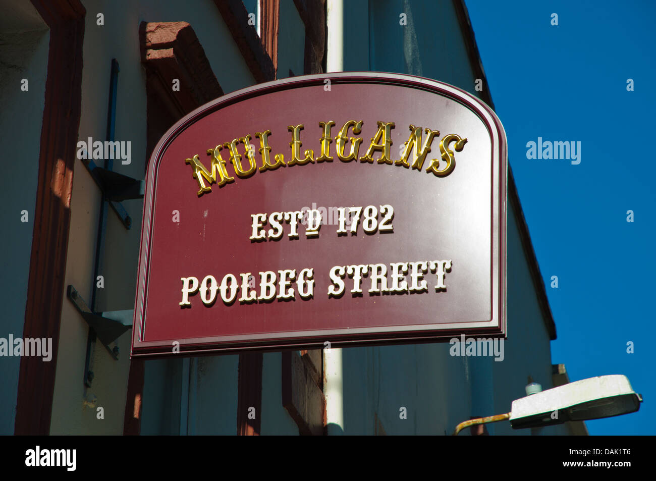 Mulligan's pub sign Poolbeg street southside Dublin Ireland Europe ...