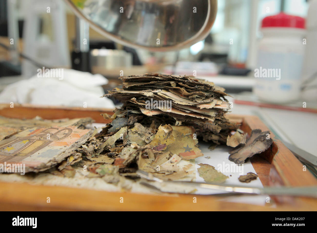 An employee of the National Analysis Centre of the German Federal Bank ...