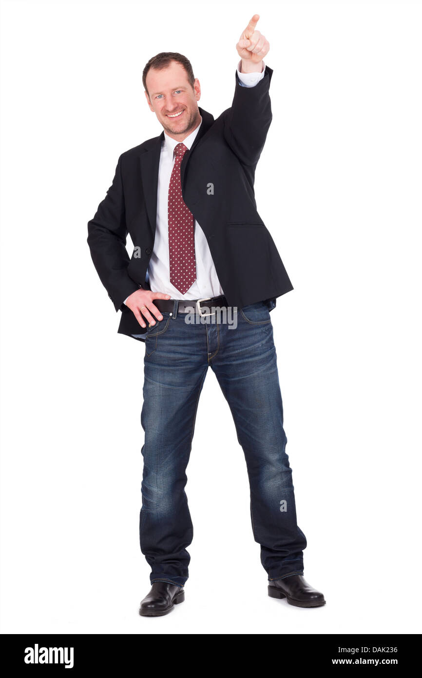 Business man stands on Cut Out Stock Images & Pictures - Alamy