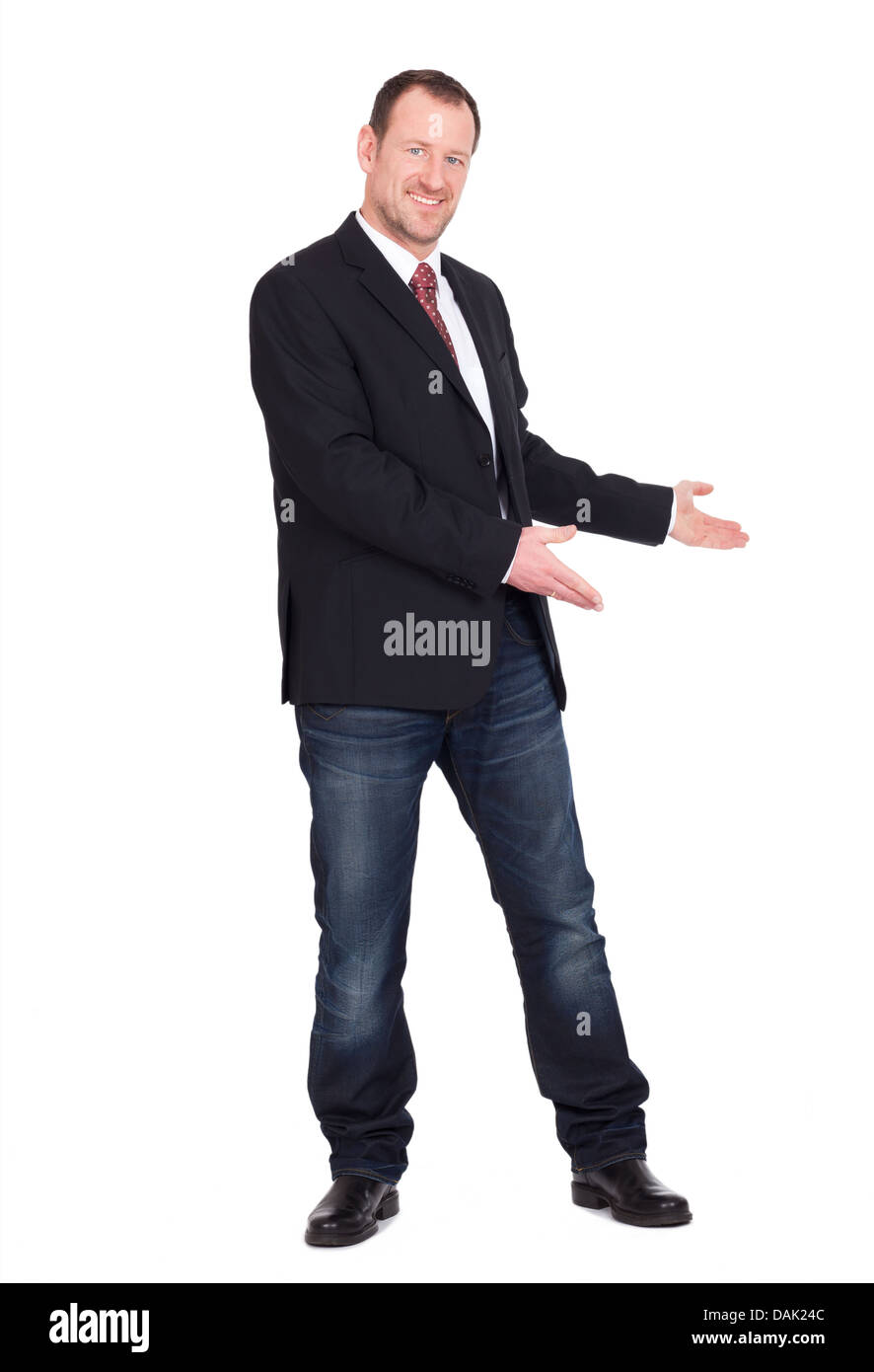 Business man stands on Cut Out Stock Images & Pictures - Alamy
