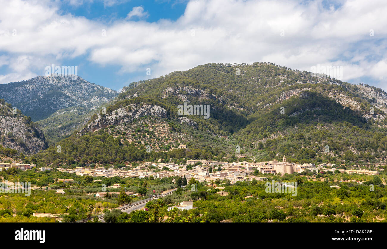 Spain, Majorca, View of Selva town Stock Photo - Alamy