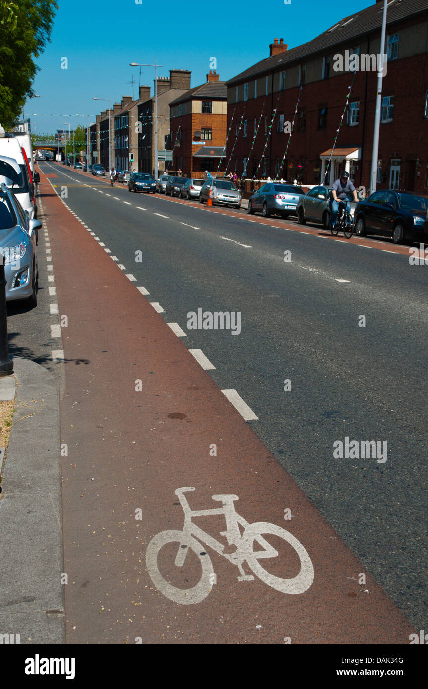 Cycle track Docklands former harbour area Dublin Ireland Europe Stock ...