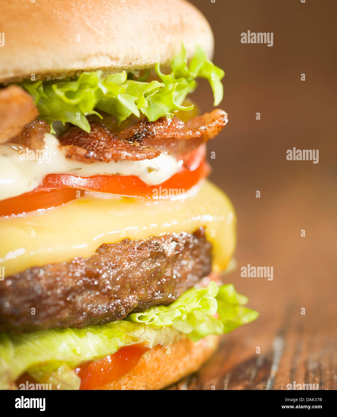 Burger, close up Stock Photo - Alamy
