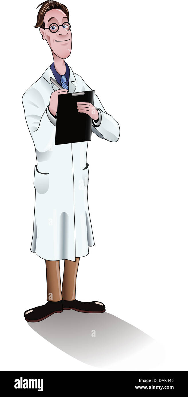 Cartoon scientist professor wearing lab Cut Out Stock Images & Pictures ...