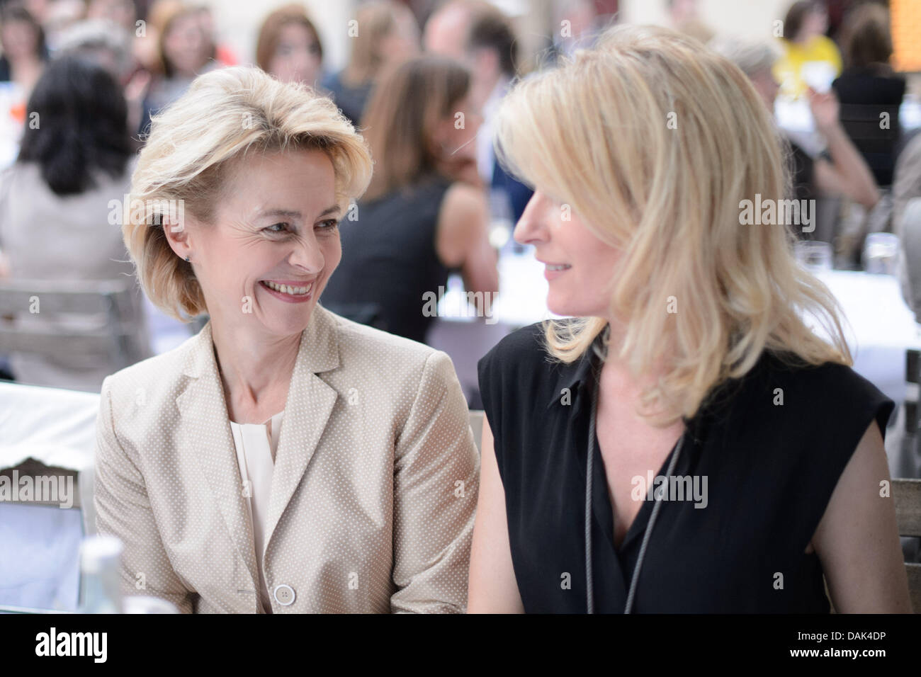 Maria Furtwaengler-Burda (right) and Ursula von der Leyen attends the ...