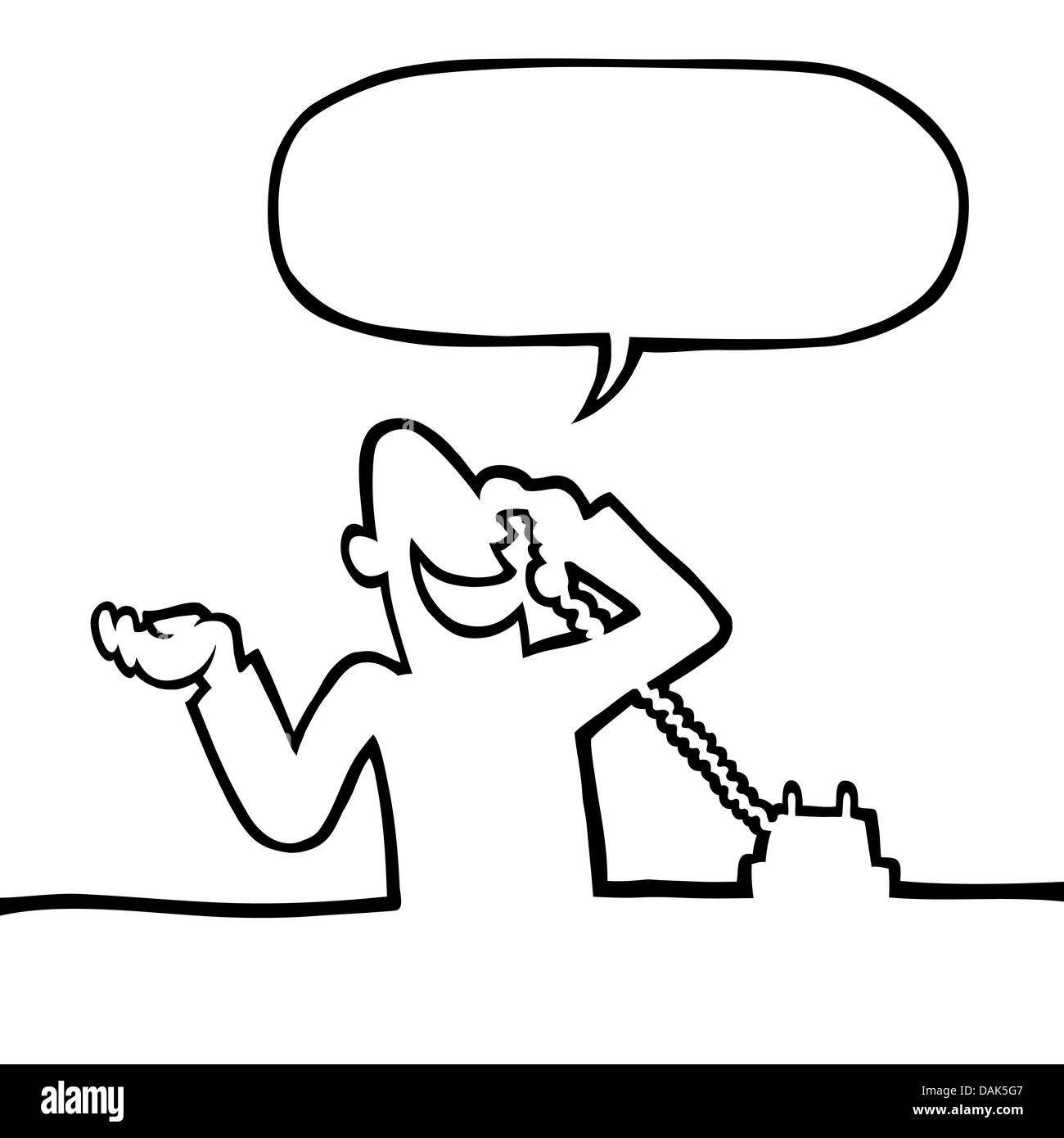 Man speaking cartoon Black and White Stock Photos & Images - Alamy