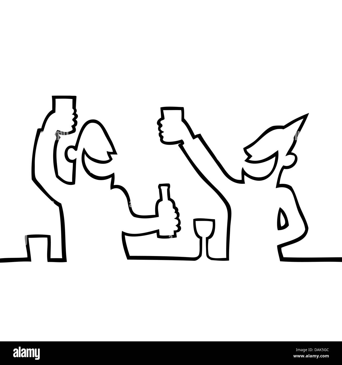 Illustration Of People Partying High Resolution Stock Photography and ...