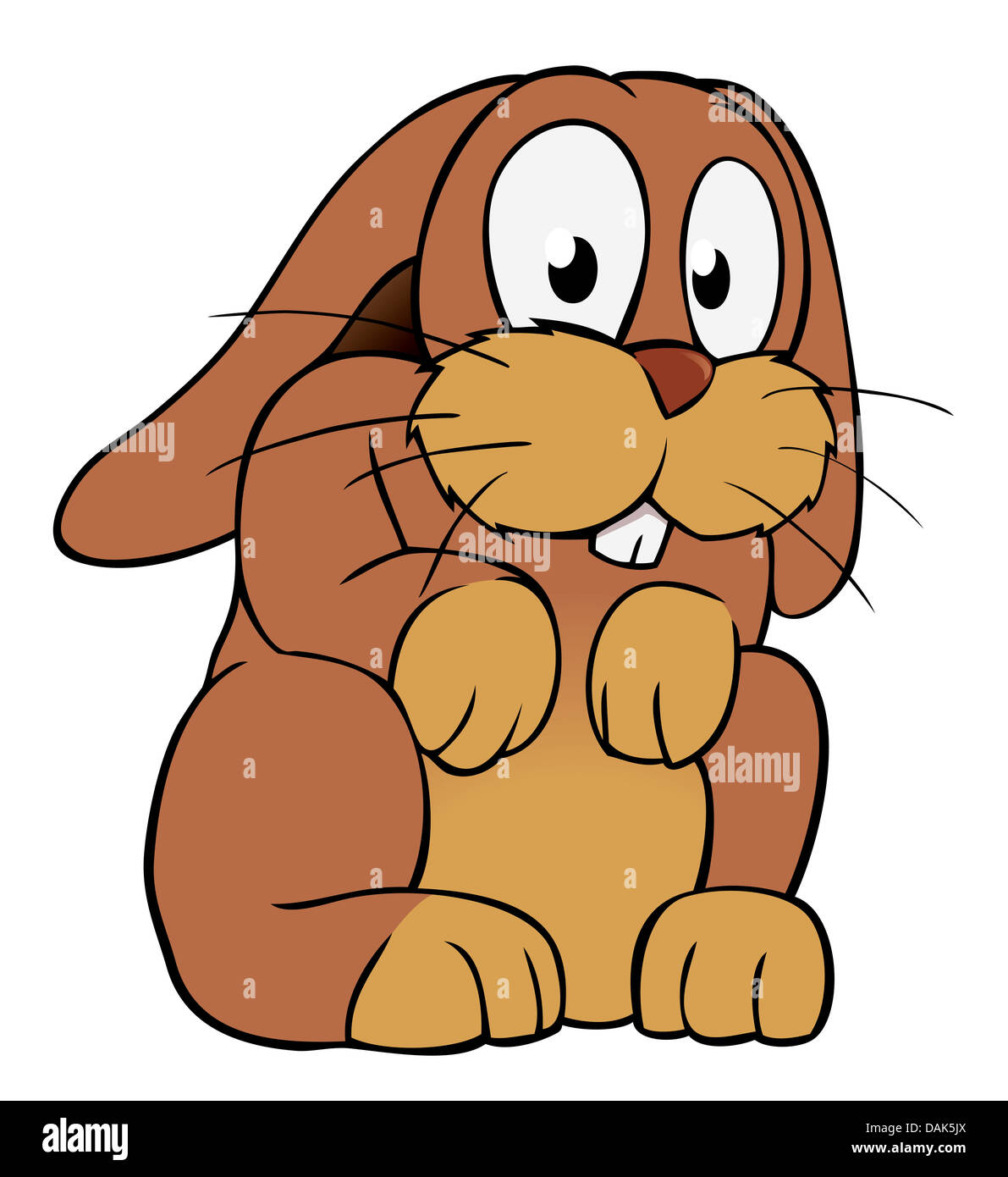 Cartoon Illustration Easter Bunny Looking Cut Out Stock Images ...