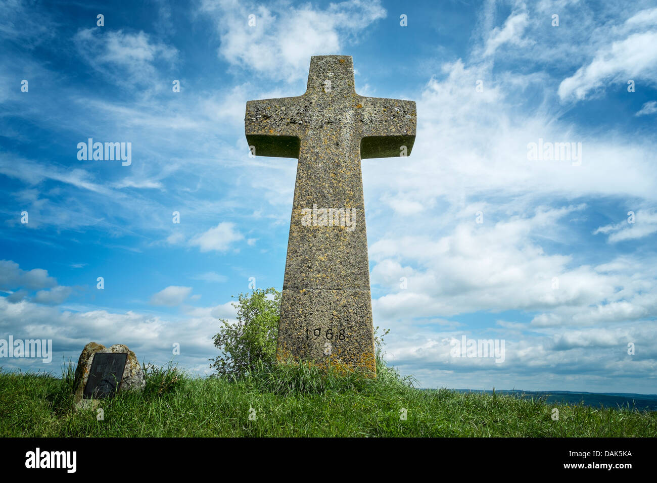 Germany, Baden Wuerttemberg, View of cross at Hegau Stock Photo - Alamy