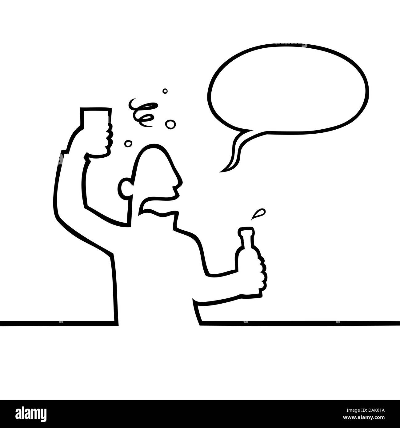 Cartoon addiction Black and White Stock Photos & Images - Alamy